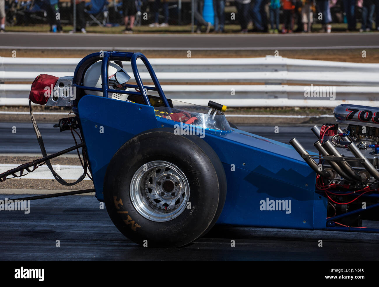 Drag racer on the line at the Redding Drags in California Stock Photo ...