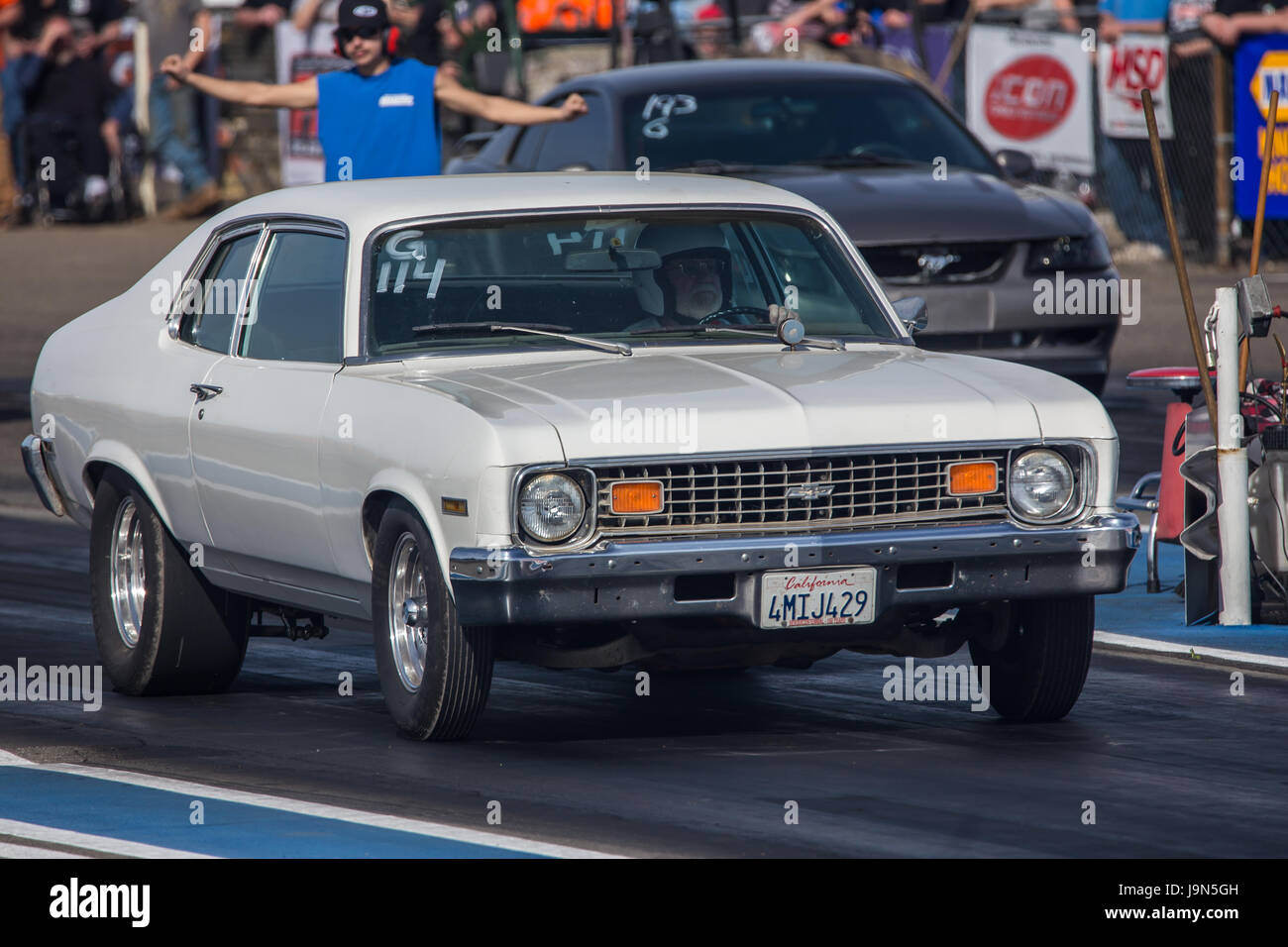 Dragster at the Redding Drag Strip in Northern California Stock Photo ...