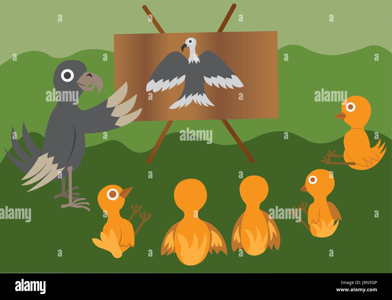 Young birds vector vectors hi-res stock photography and images - Alamy