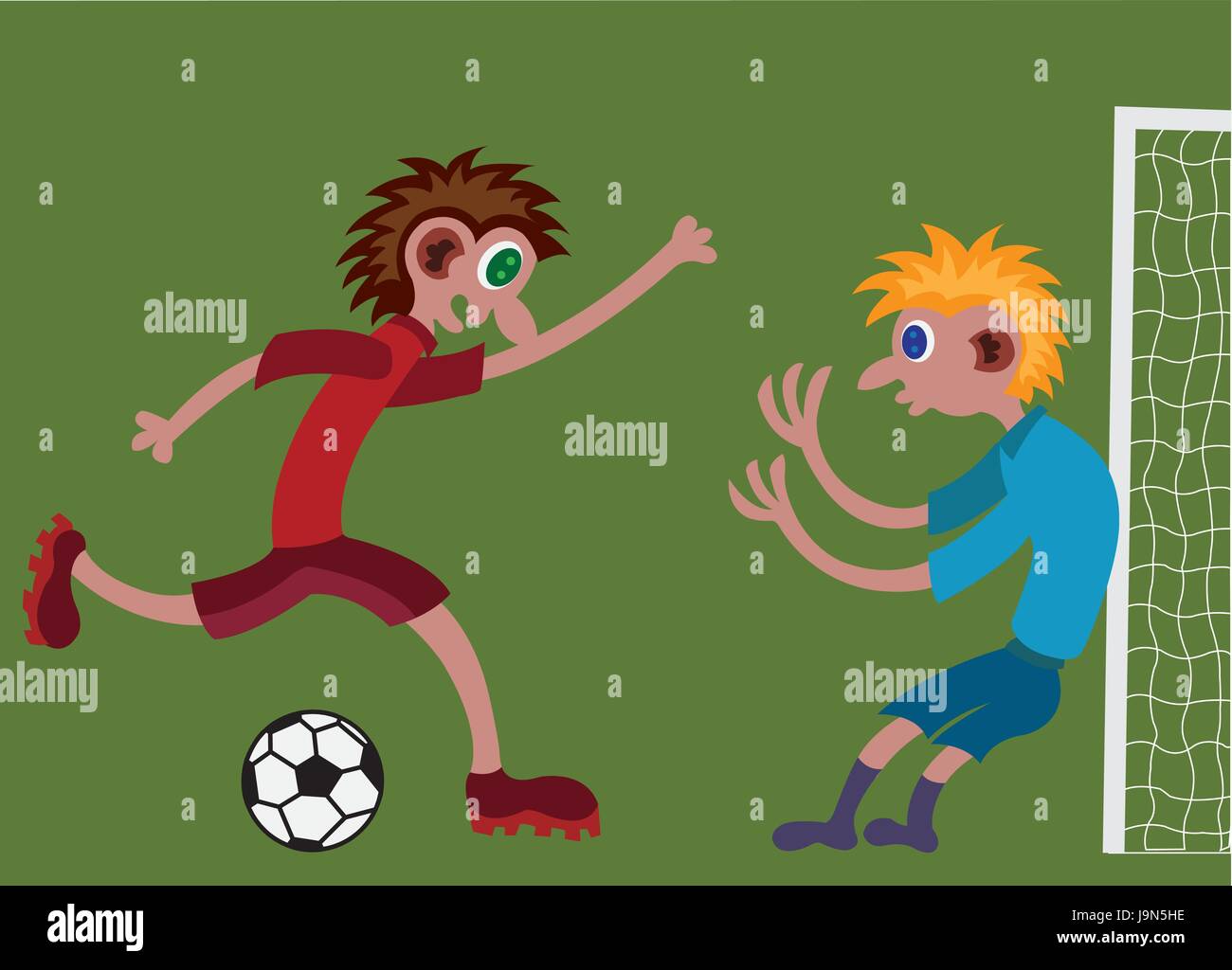 kids playing out in the football field Stock Vector Image & Art - Alamy