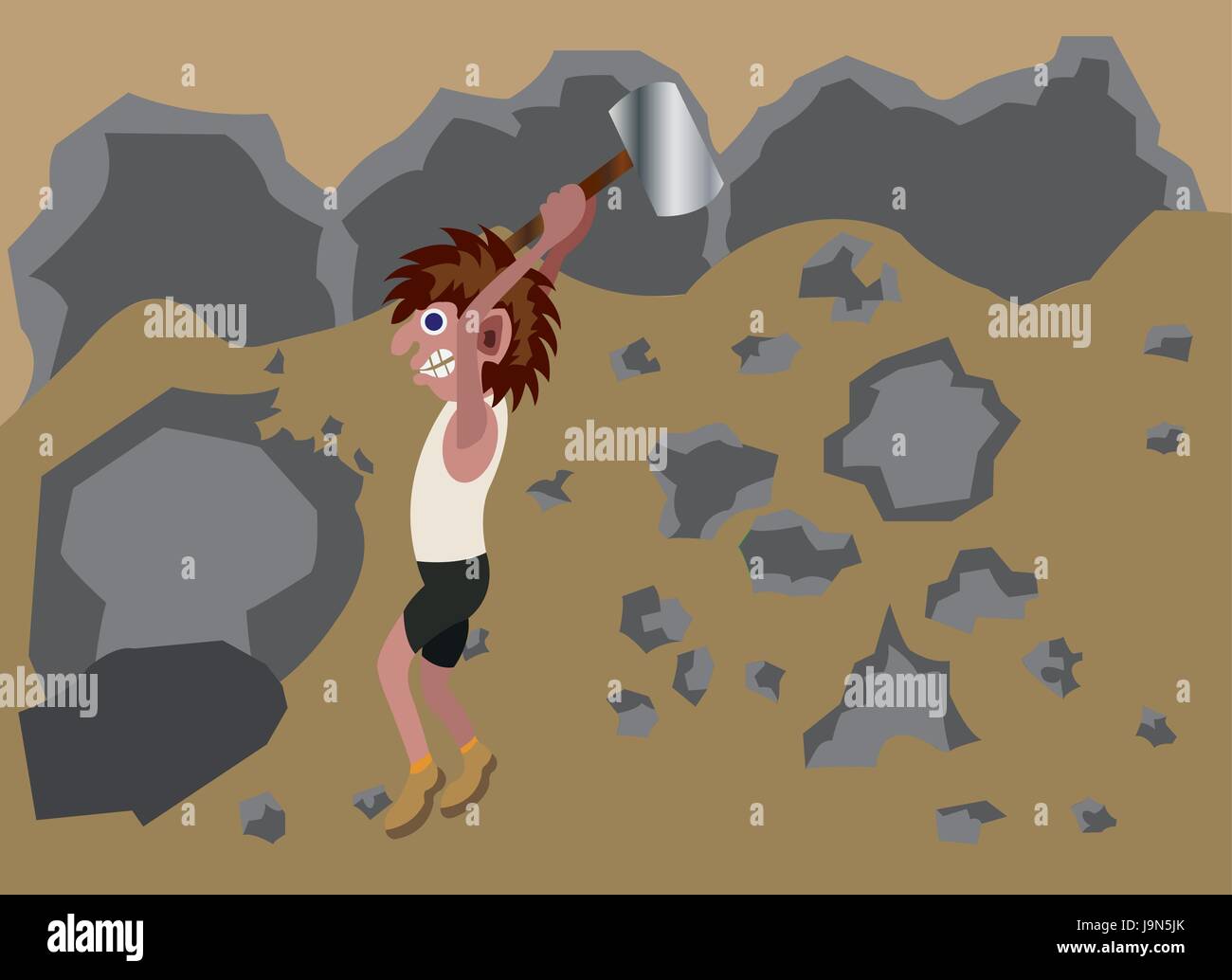 Quarry stones Stock Vector Images - Alamy