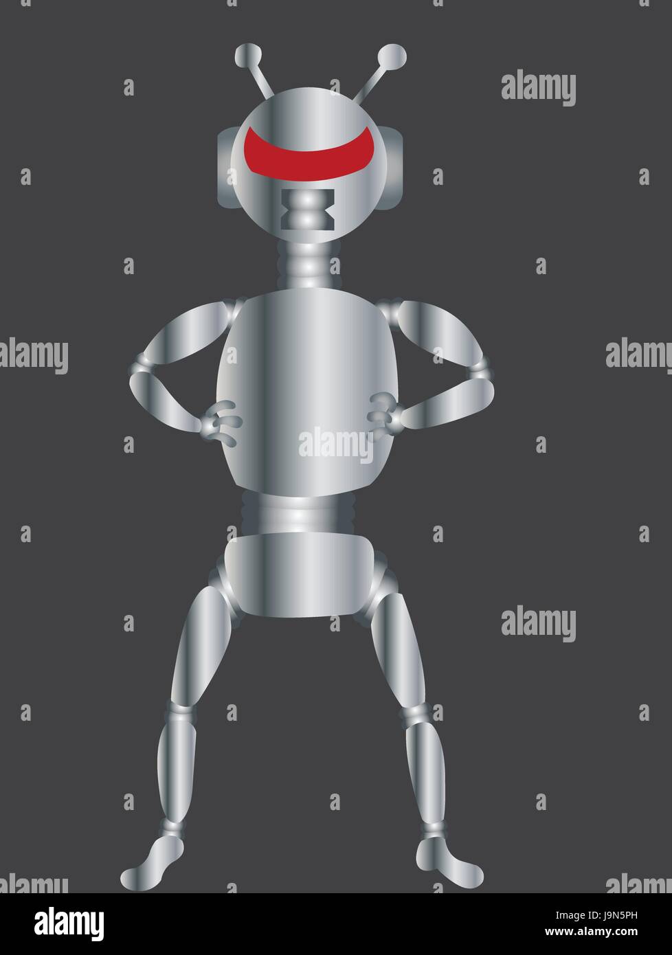 a robot standing arms akimbo Stock Vector Image & Art - Alamy