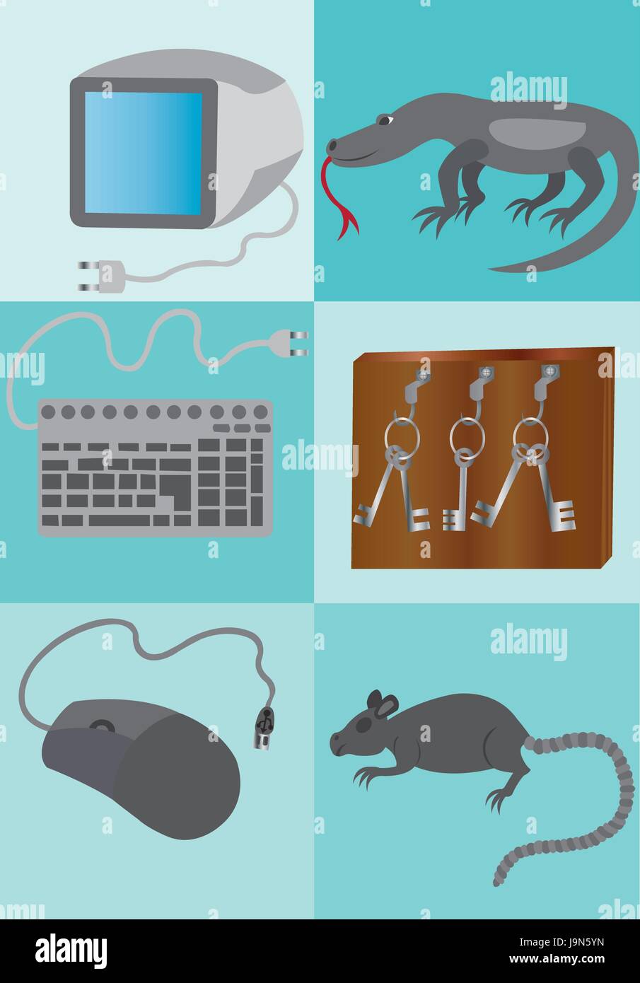 Parts of a computer Stock Vector Images - Alamy