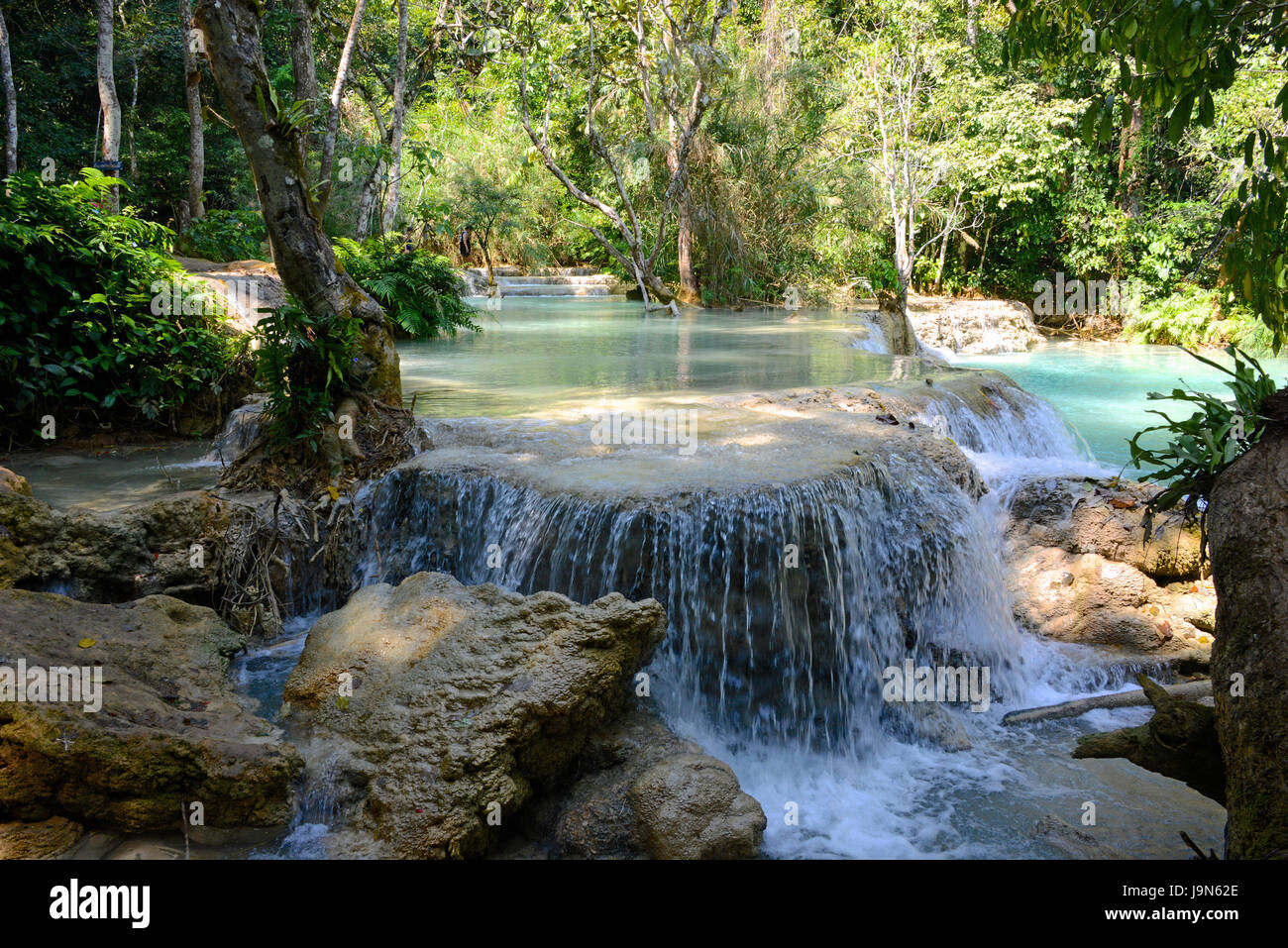 Tat Kuang Si waterfalls, near Luang Prabang, Laos Stock Photo - Alamy