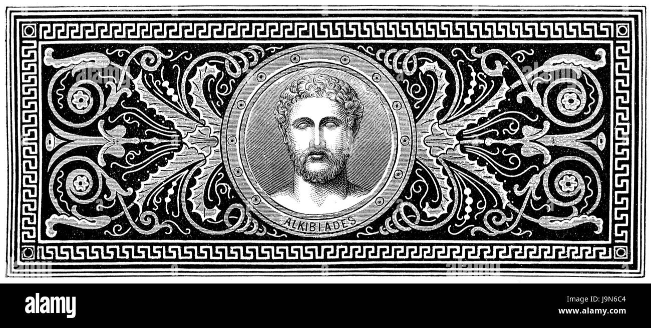 Alcibiades, a prominent Athenian statesman, orator, and general in ...