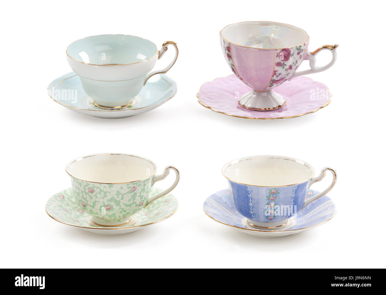 Bone china tea cup collection hi-res stock photography and images - Alamy