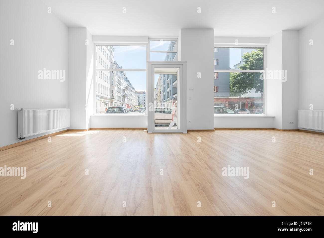 empty shop interior with shopping window Stock Photo - Alamy