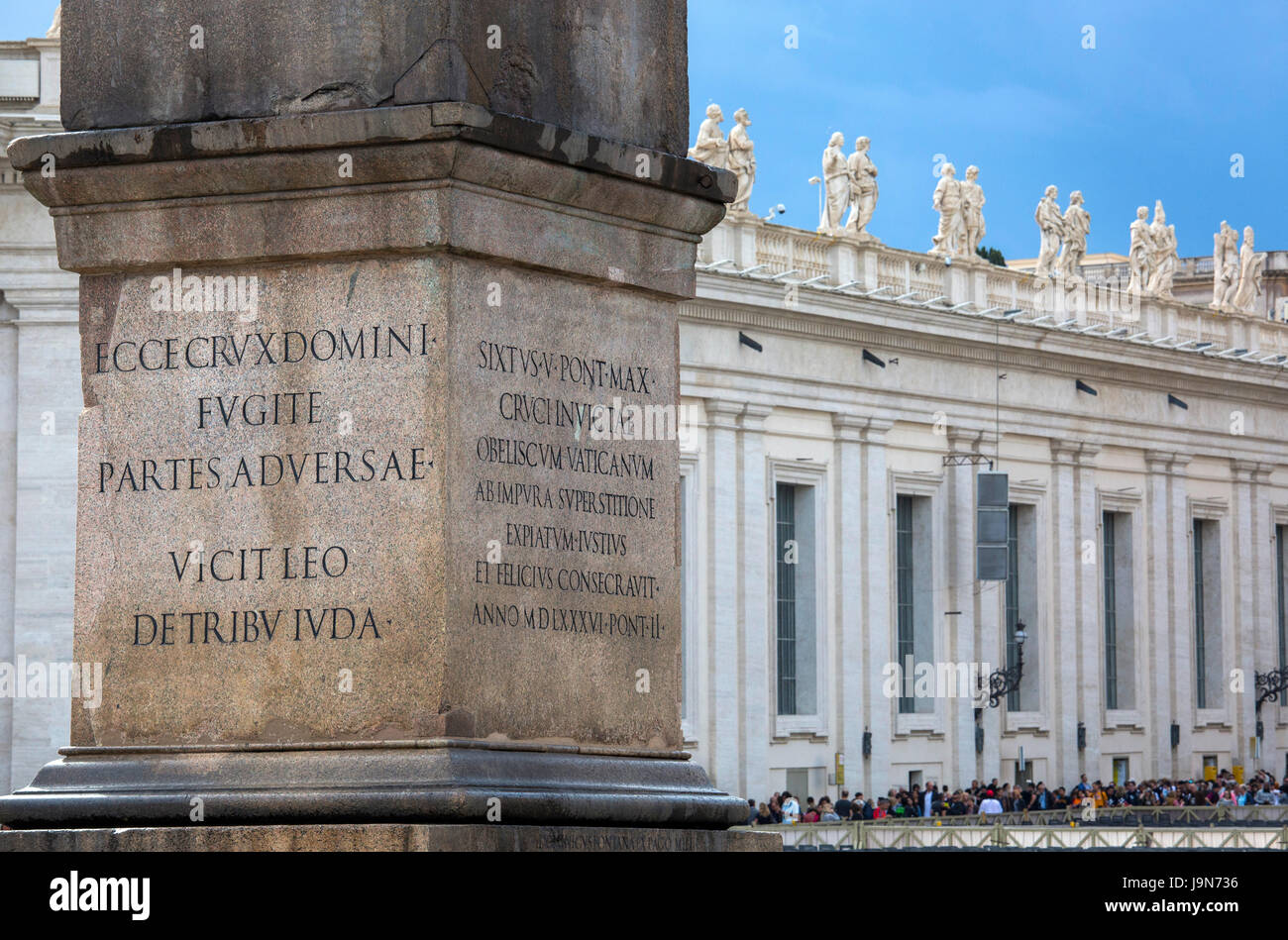 The obelisk in St.Peter's Square, Vatican City, Europe Stock Photo - Alamy