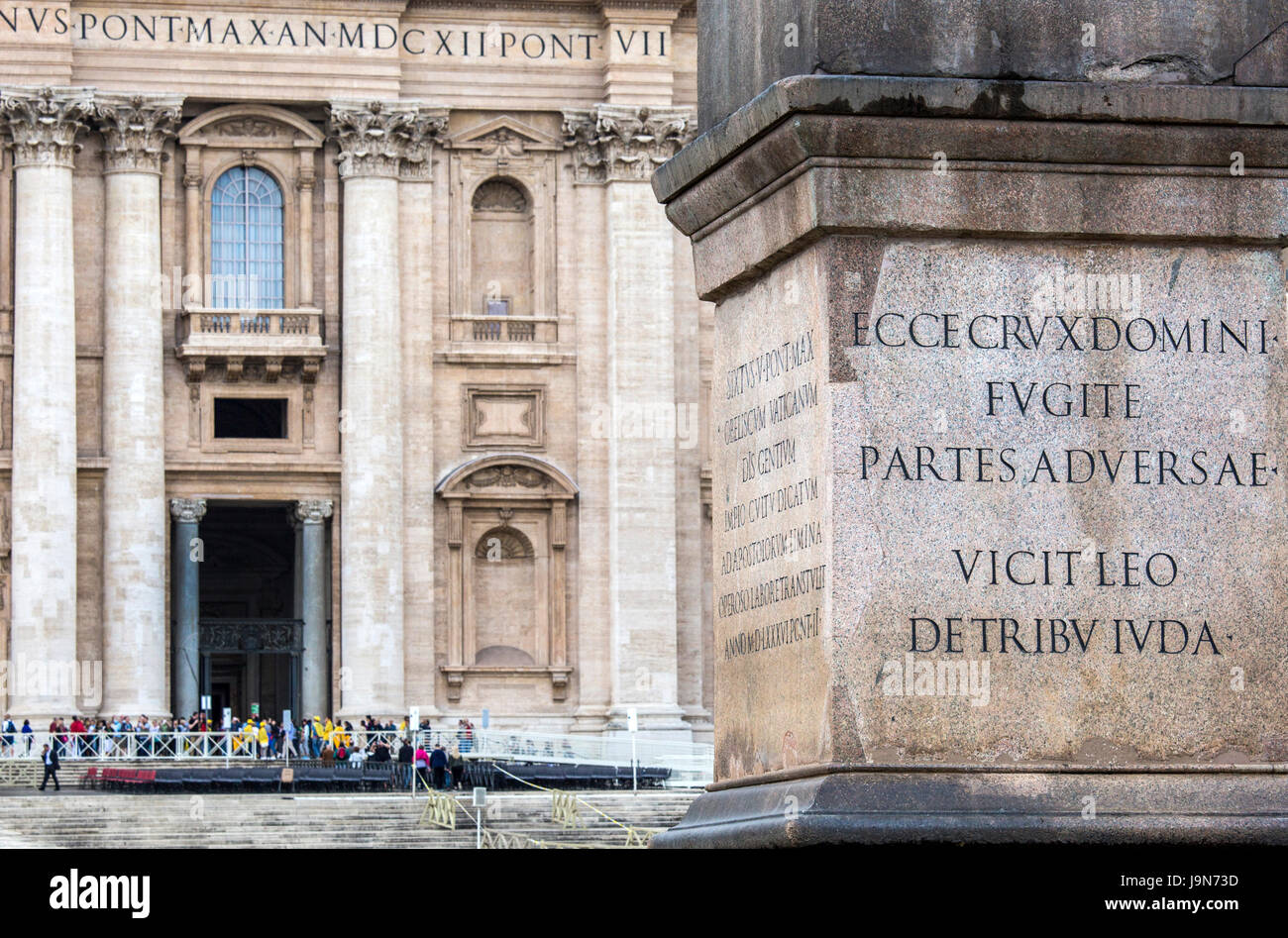 The obelisk at St.Peter's Square, Vatican City, Europe Stock Photo - Alamy