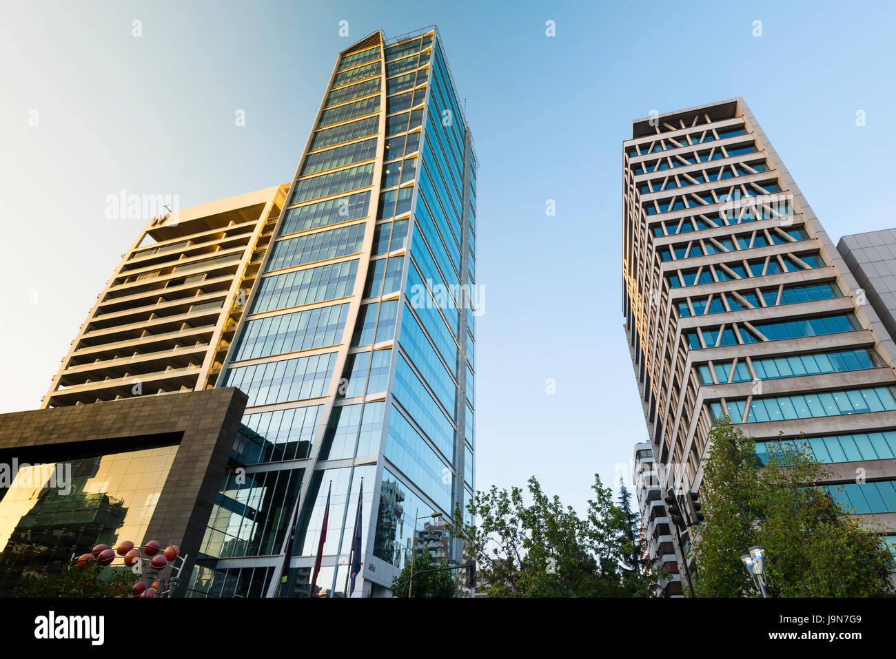 Santiago, Region Metropolitana, Chile - Buildings at Isidora Goyenechea ...