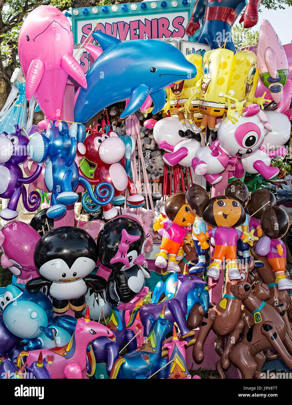 Prizes on the midway at the county fair Stock Photo - Alamy