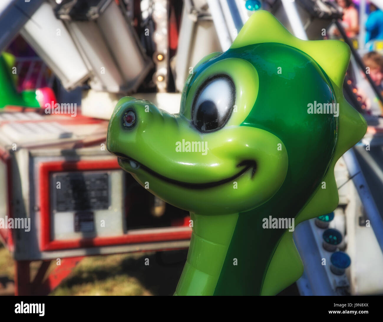 Dragon ride on the midway of a county fair Stock Photo - Alamy