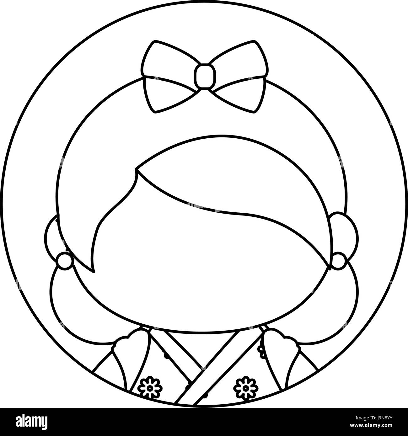 Cute japanese girl cartoon Stock Vector Image & Art - Alamy