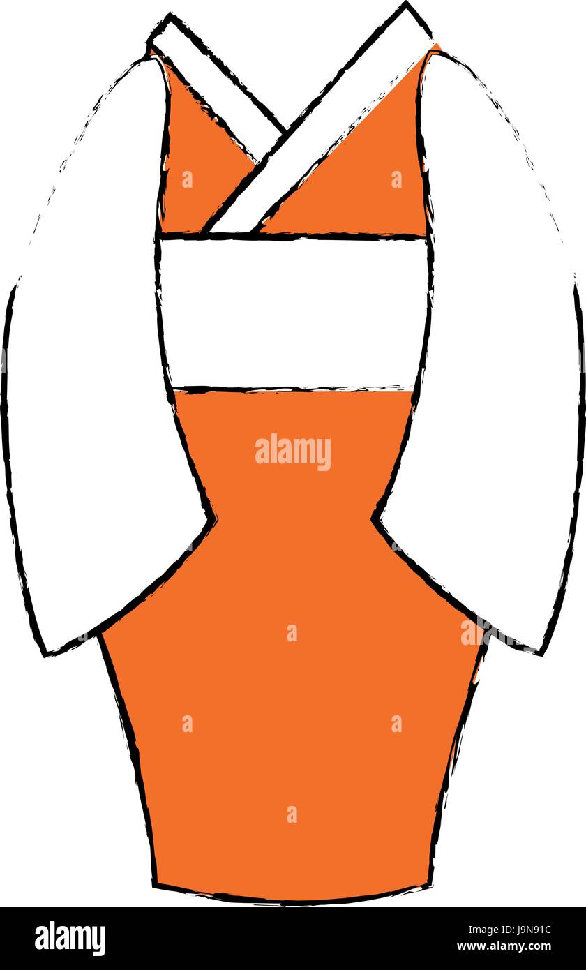 Japanese kimono dress cartoon Stock Vector Image & Art - Alamy
