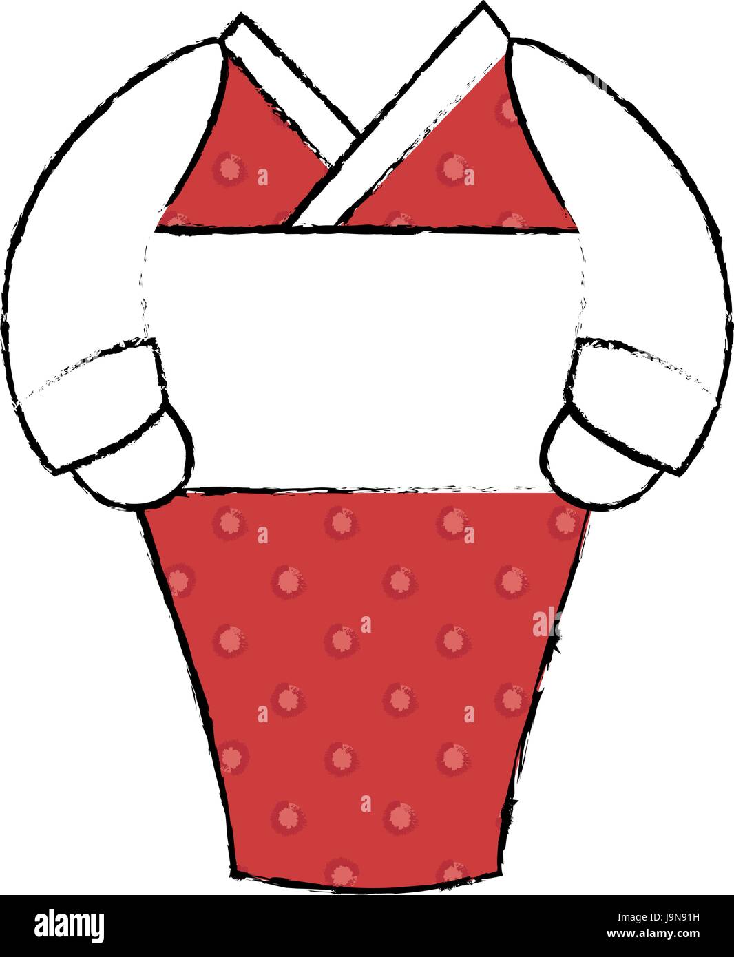 Japanese kimono dress cartoon Stock Vector Image & Art - Alamy