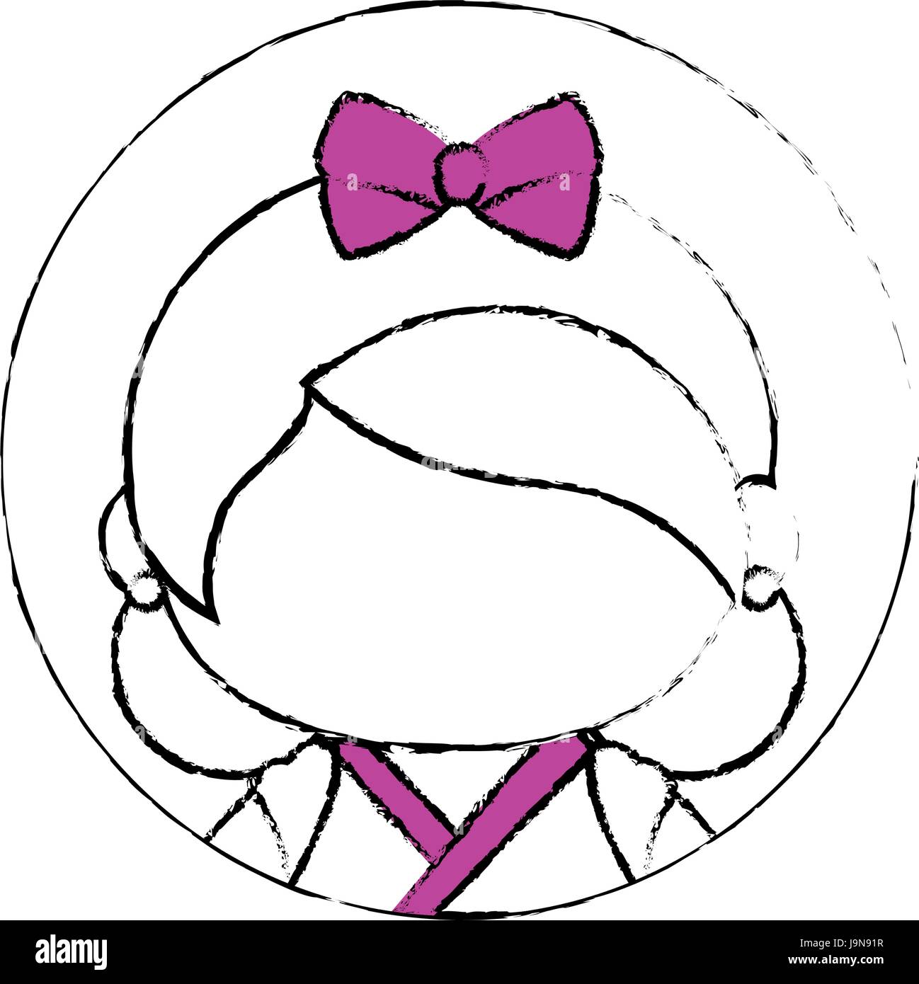 Cute Japanese Girl Cartoon Stock Vector Image And Art Alamy