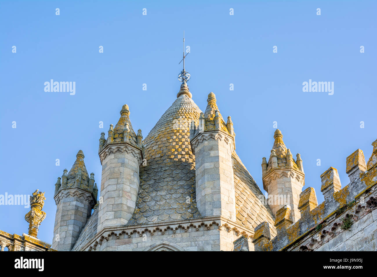 Ancient town Évora in Portugal, architecture of medieval times and ...