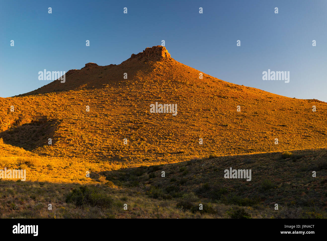 Majestic landscape at Karoo National Park, South Africa. Scenic table ...