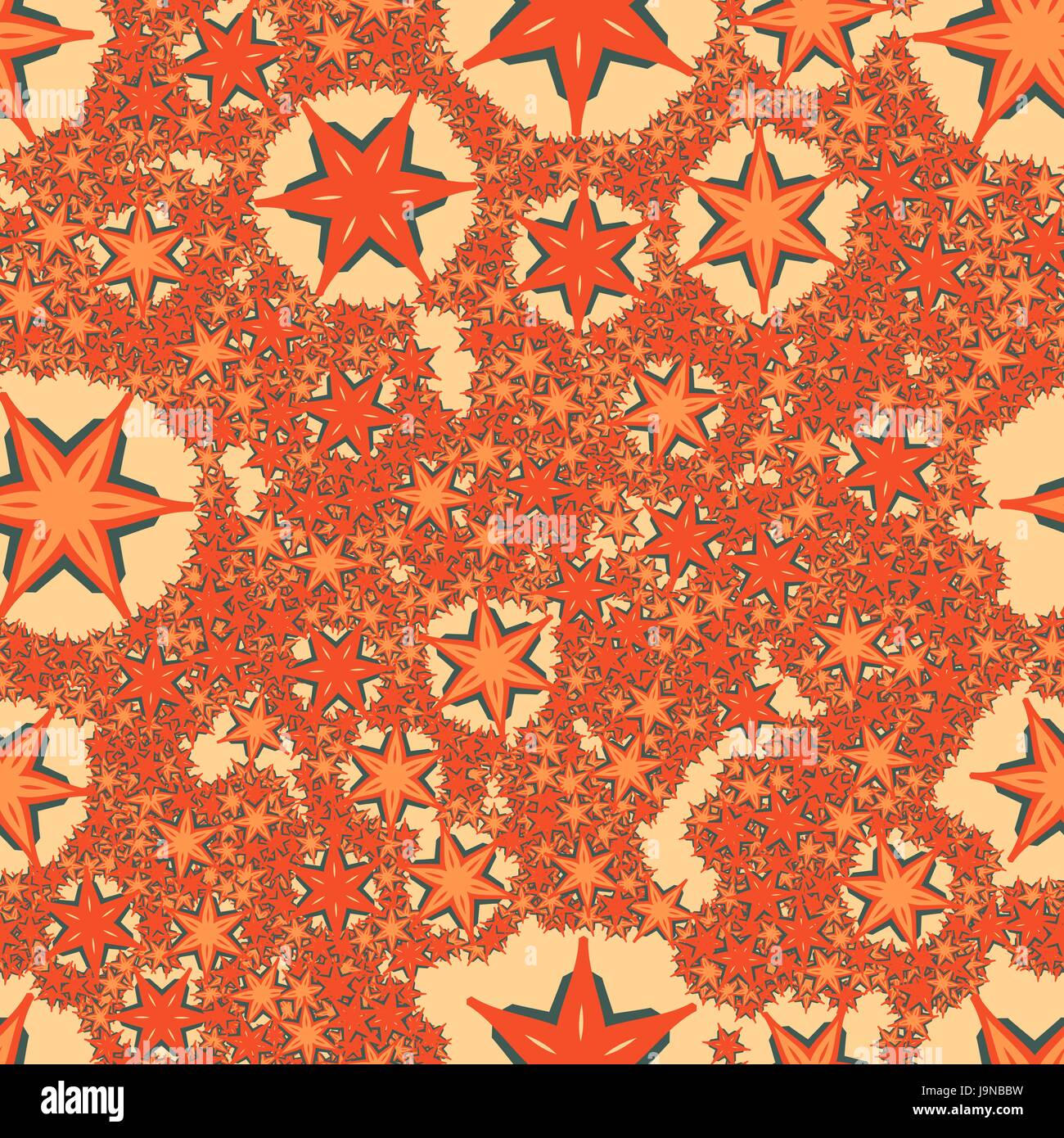 Orange Seamless Print Stylized Stars Stock Vector Image & Art - Alamy