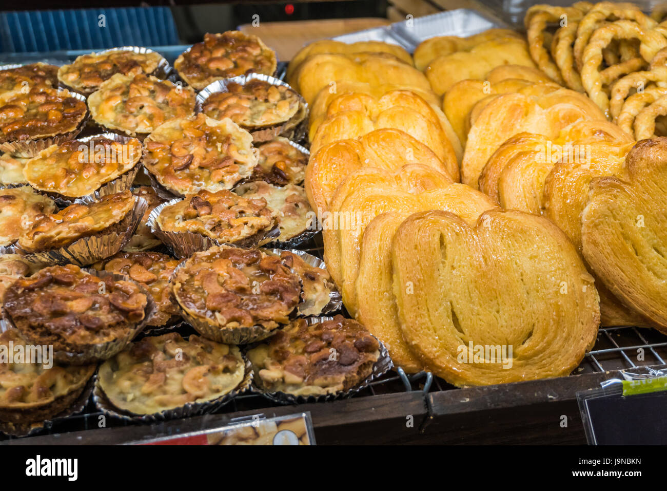 Bread staple food with a group of baked goods from a bakery dough or ...