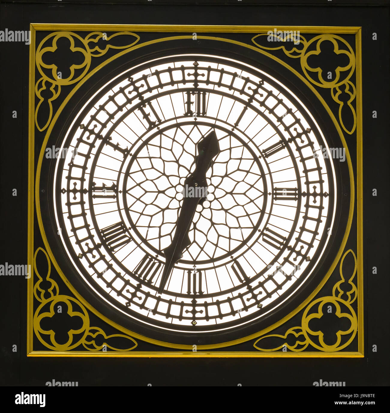 vintage clock with classic golden frame Stock Photo - Alamy