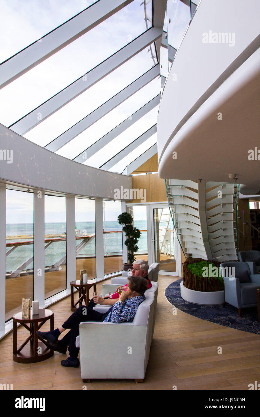 Located forward on Deck 7, the Explorer's Lounge is an ideal place to ...