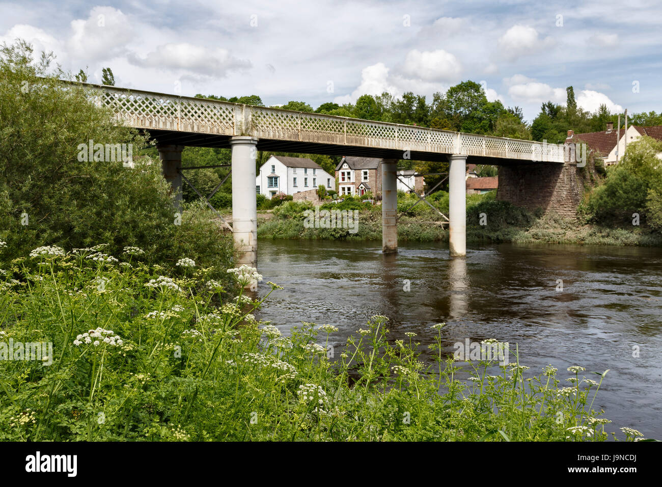 Bridge at Brockweir, a small village on the River Wye, Forest of Dean ...