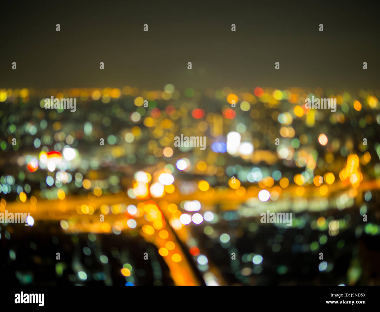 City Rooftop View At Night