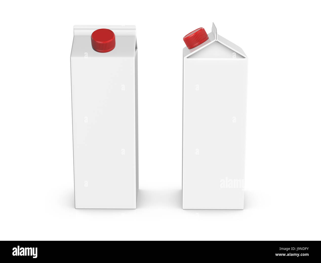 Milk carton set blank Cut Out Stock Images & Pictures - Alamy