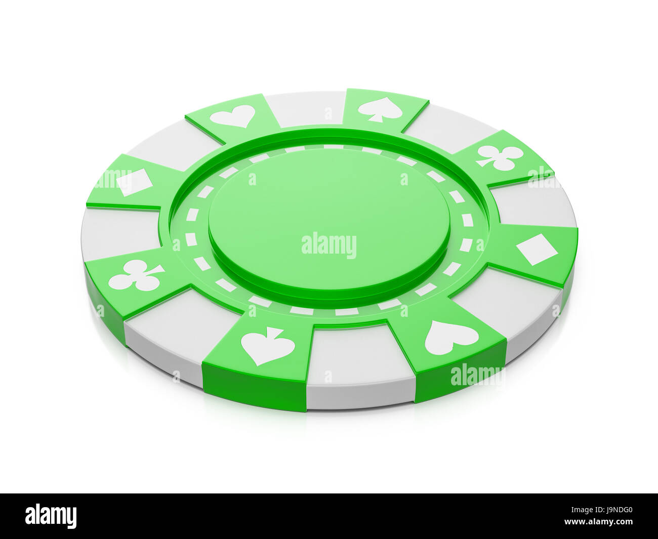 Casino chip on a white background. 3d illustration Stock Photo - Alamy