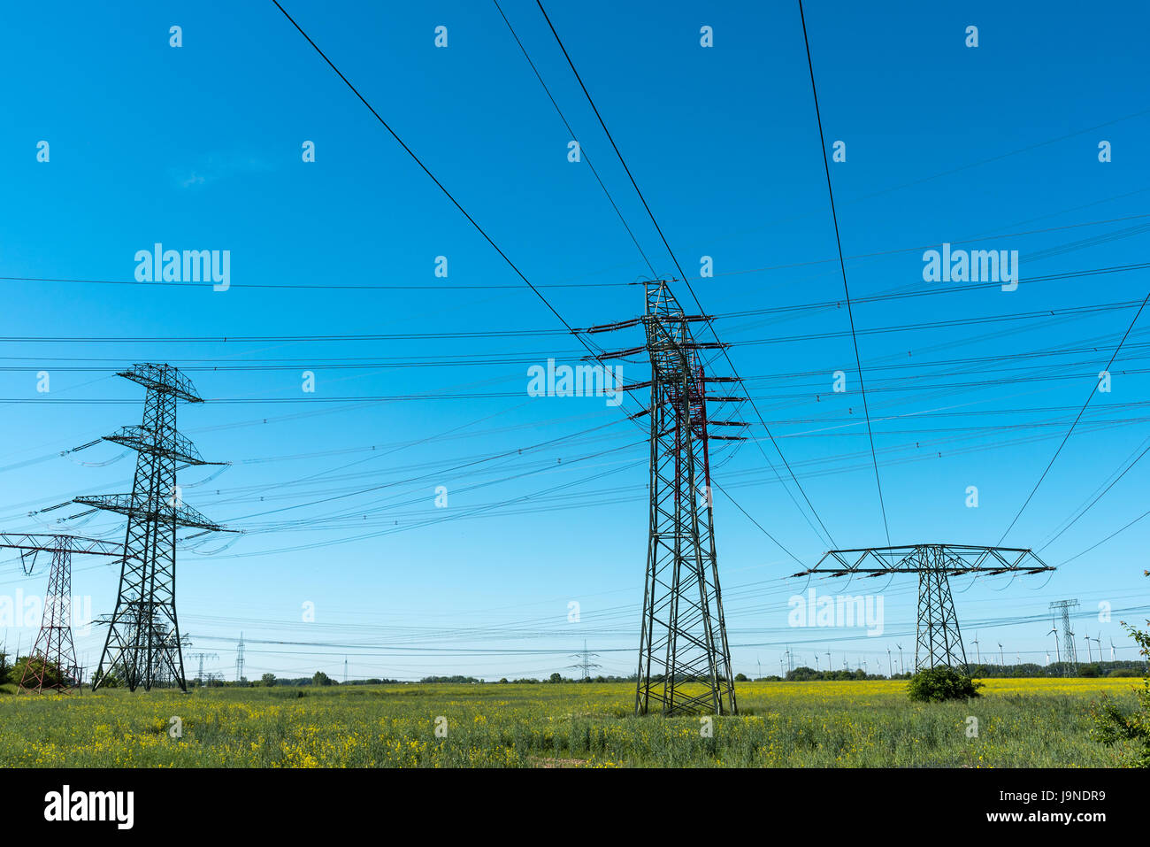 High tension power lines hi-res stock photography and images - Alamy