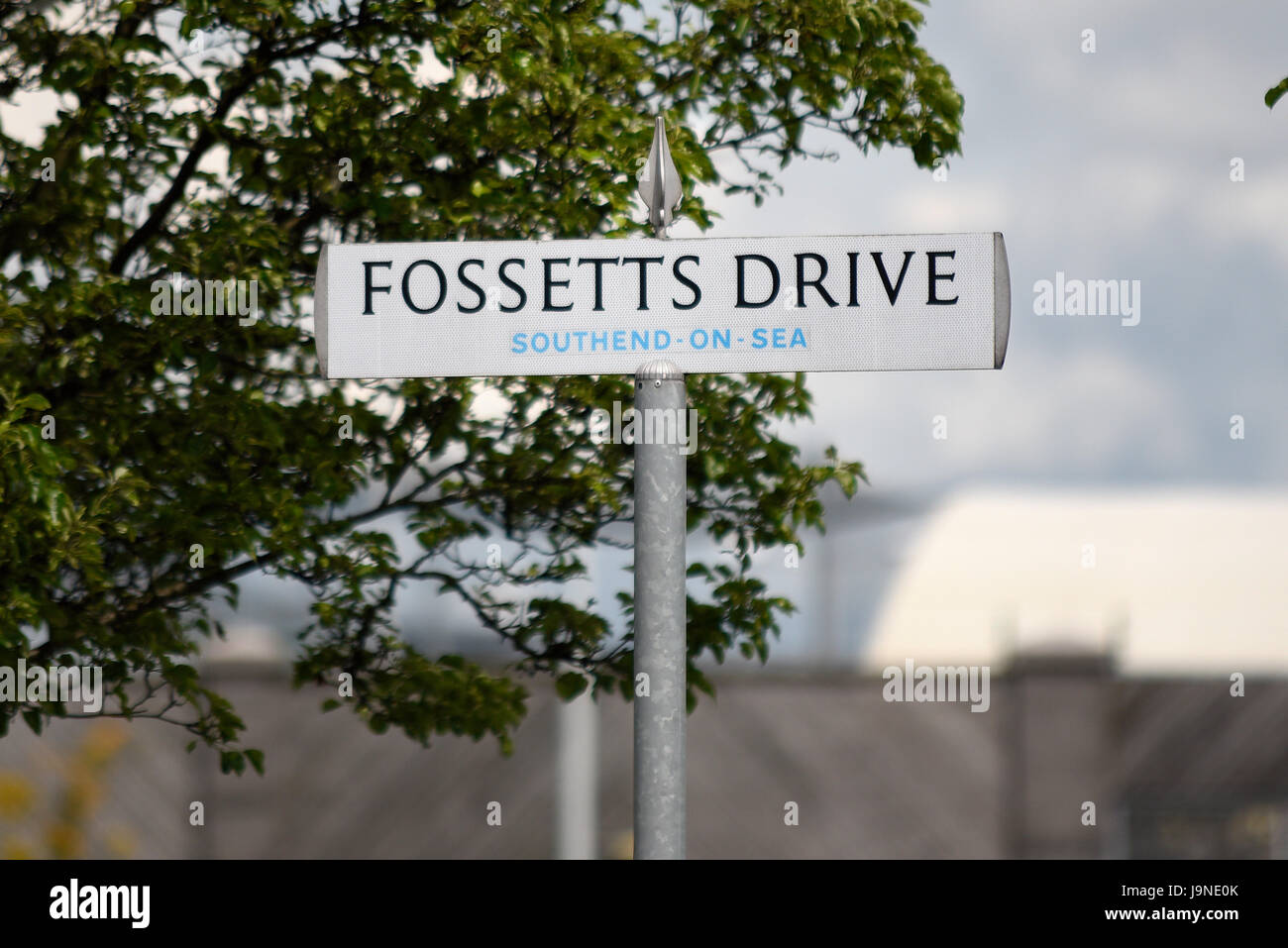 Fossetts Drive, Southend on Sea, road sign, sign post Stock Photo - Alamy