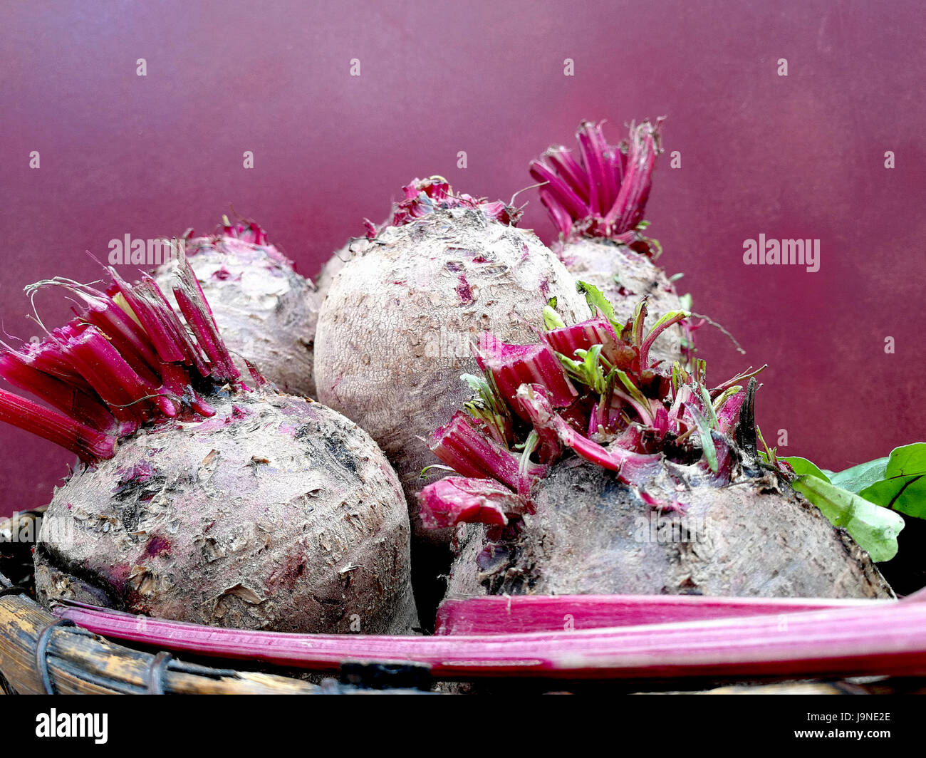 edible red beet in a basket Stock Photo - Alamy