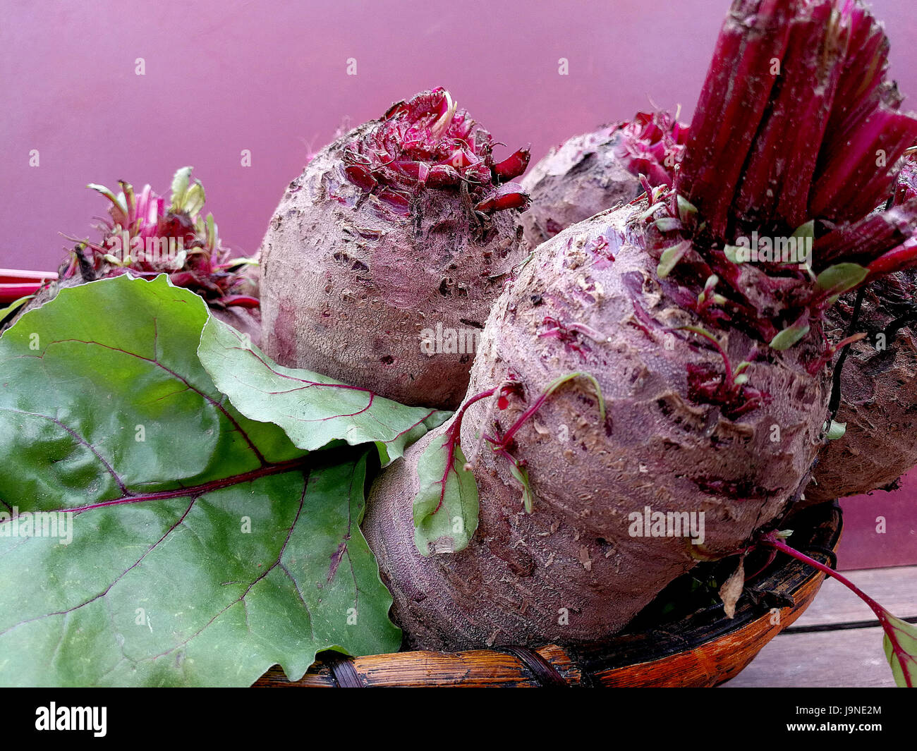 edible red beet in a basket Stock Photo - Alamy