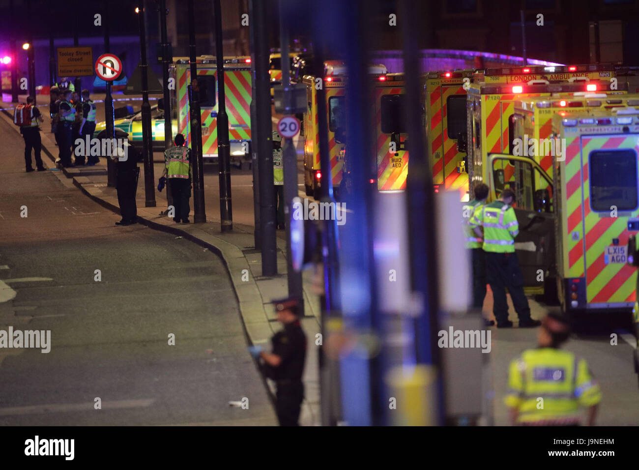 Emergency personnel on London Bridge as police are dealing with a ...