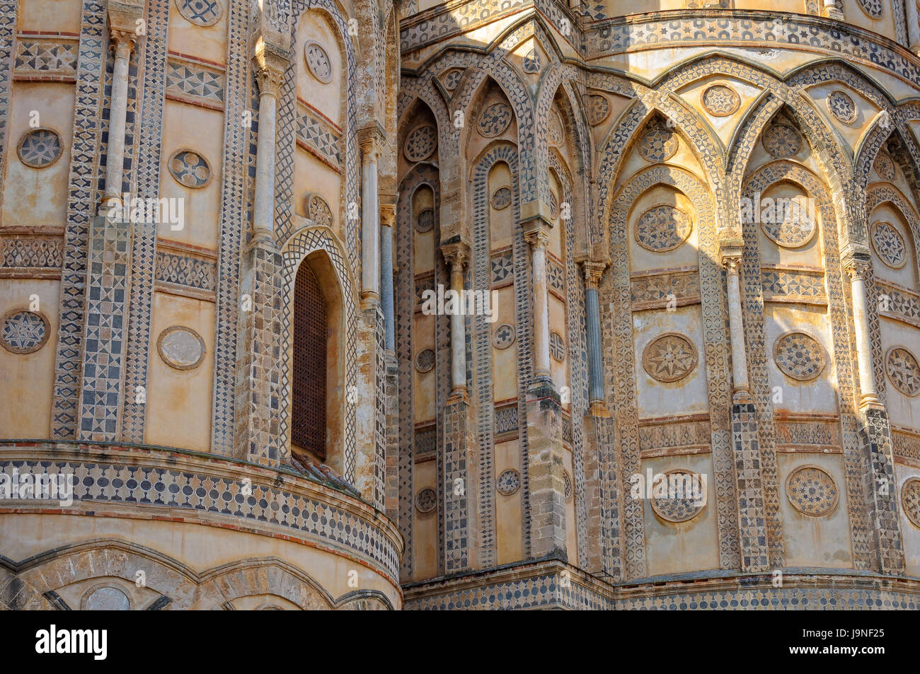 Geometric decorations on the exterior of the apse of the Metropolitan ...