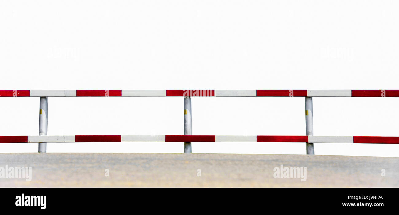 dangerous traffic fence beside street for safety Stock Photo - Alamy