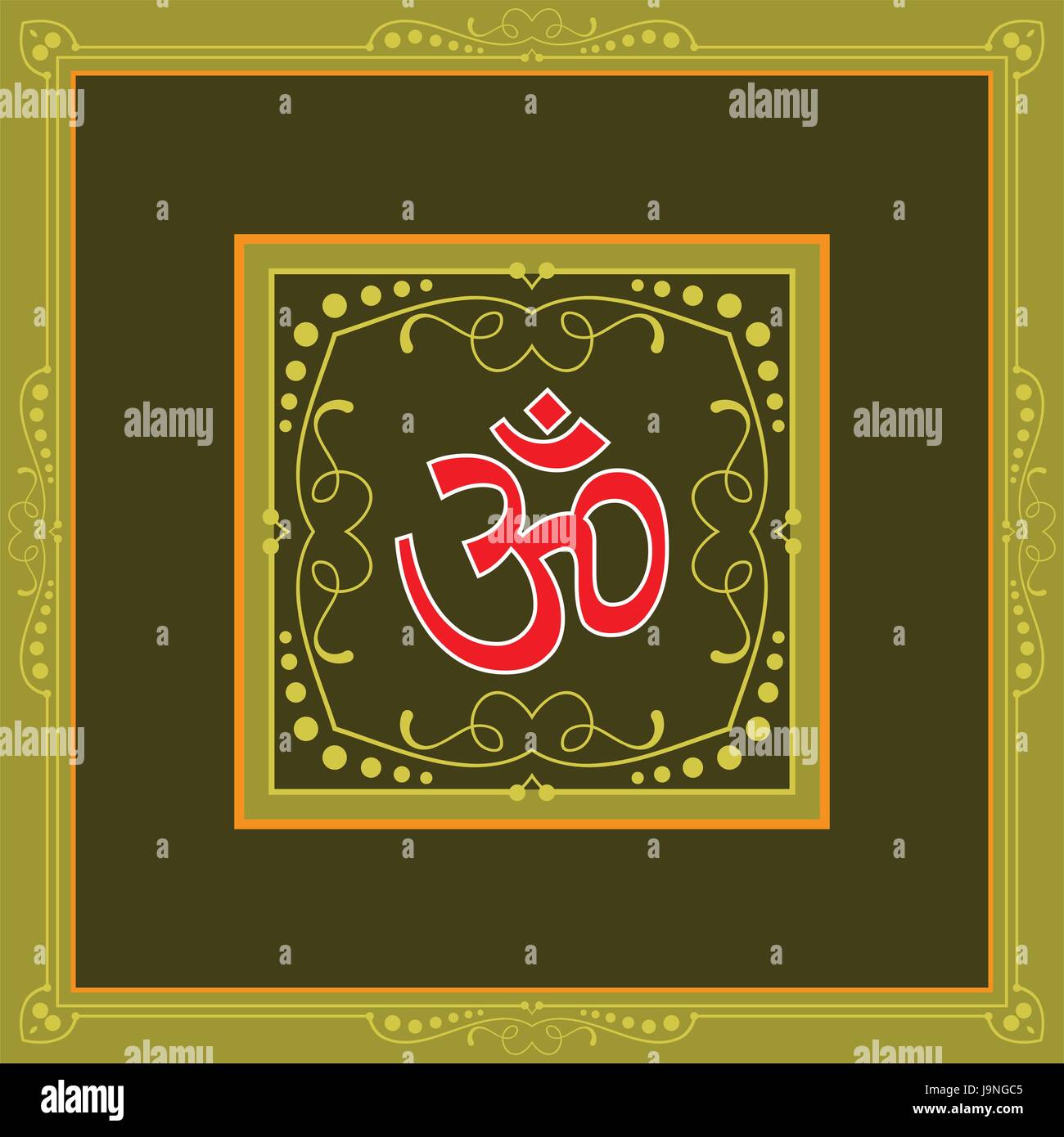 Aum logo design hi-res stock photography and images - Alamy