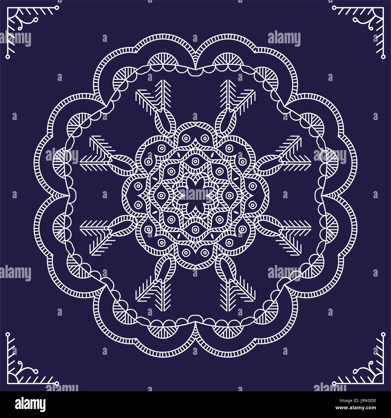 Indian tribal wall painting Stock Vector Images - Alamy