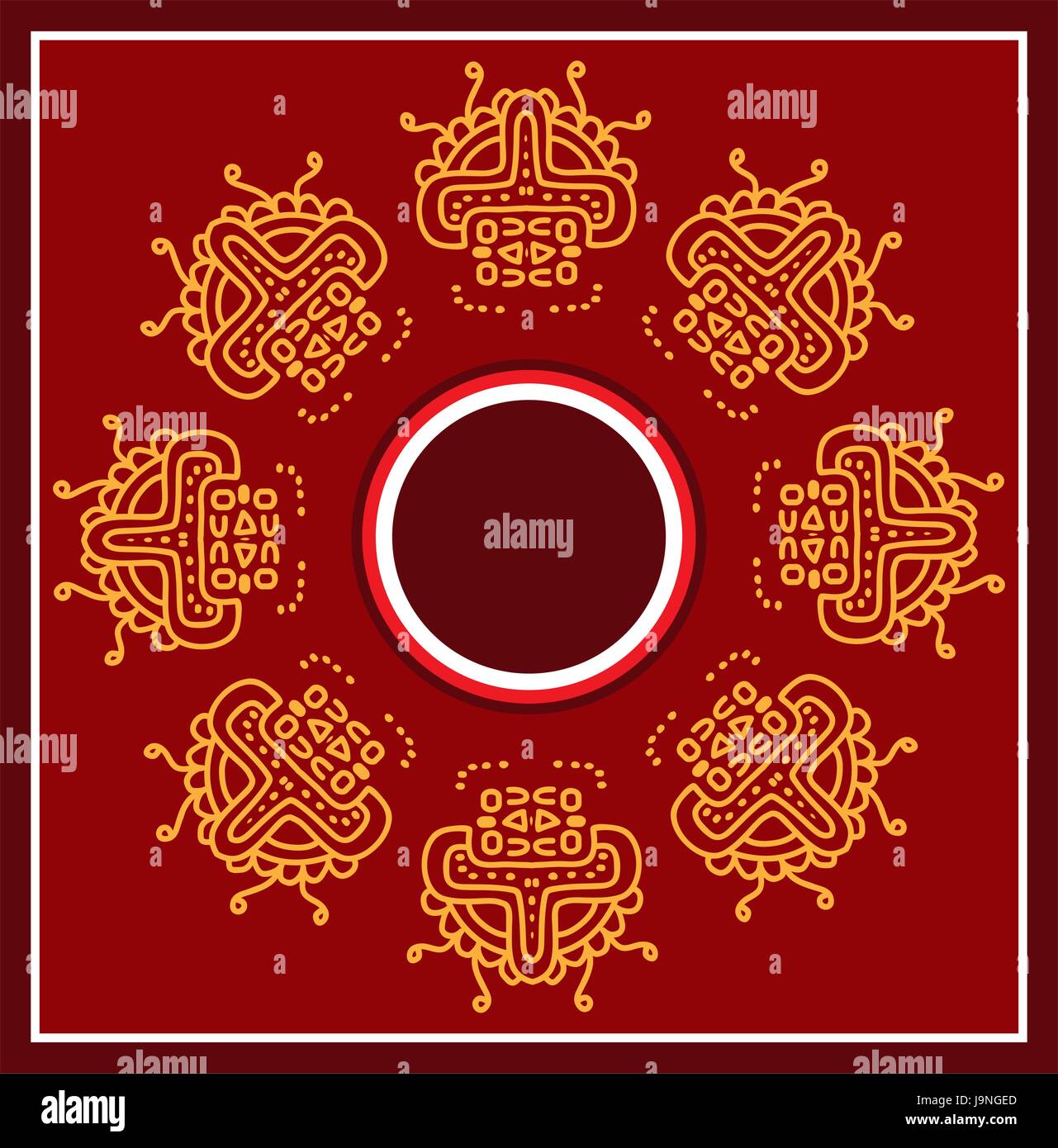 Indian tribal village Stock Vector Images - Alamy