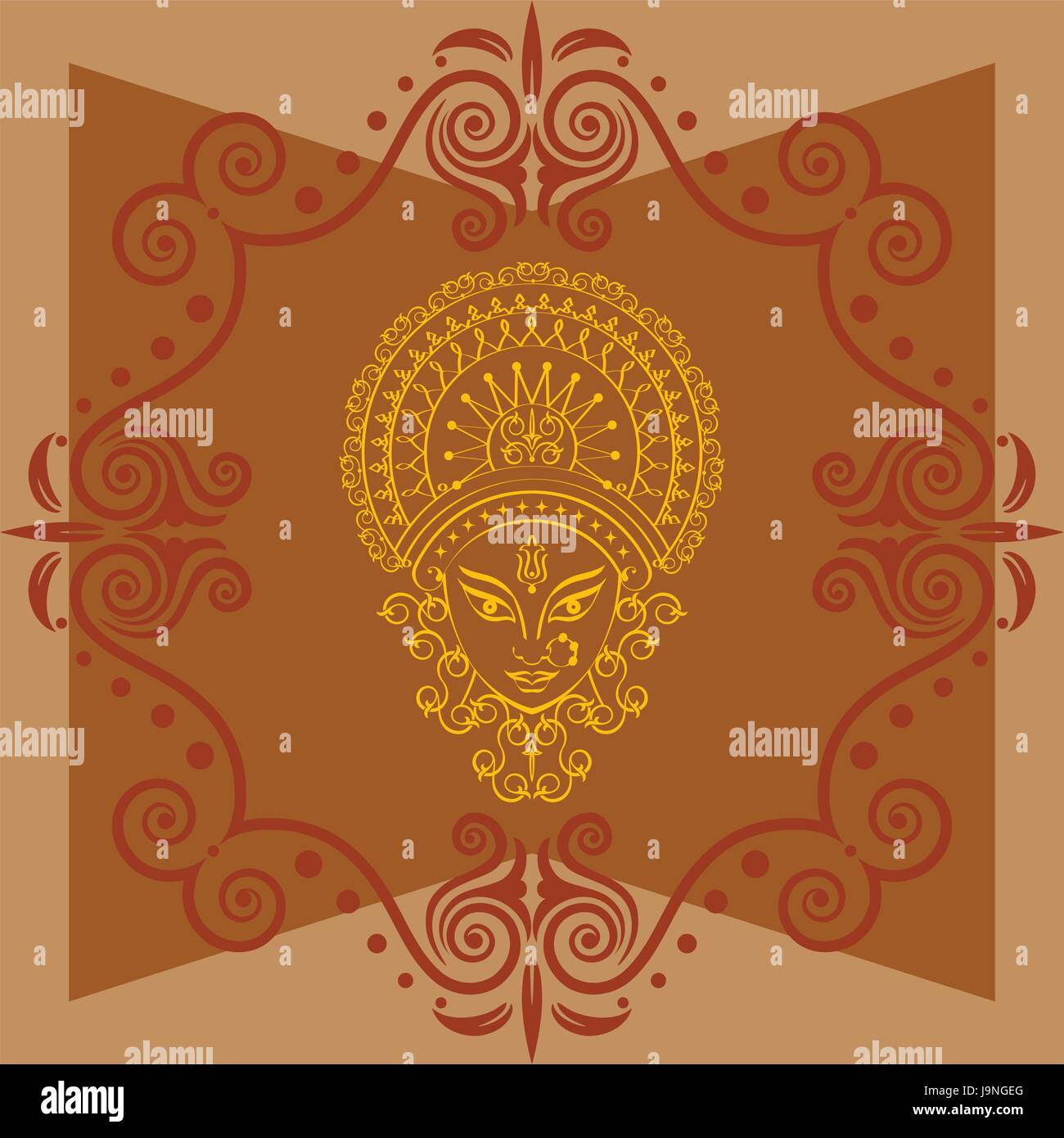 Durga Goddess of Power Vector Art Stock Vector Image & Art - Alamy