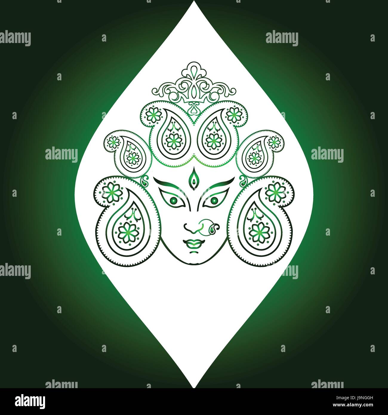 Durga Goddess of Power Vector Art Stock Vector Image & Art - Alamy