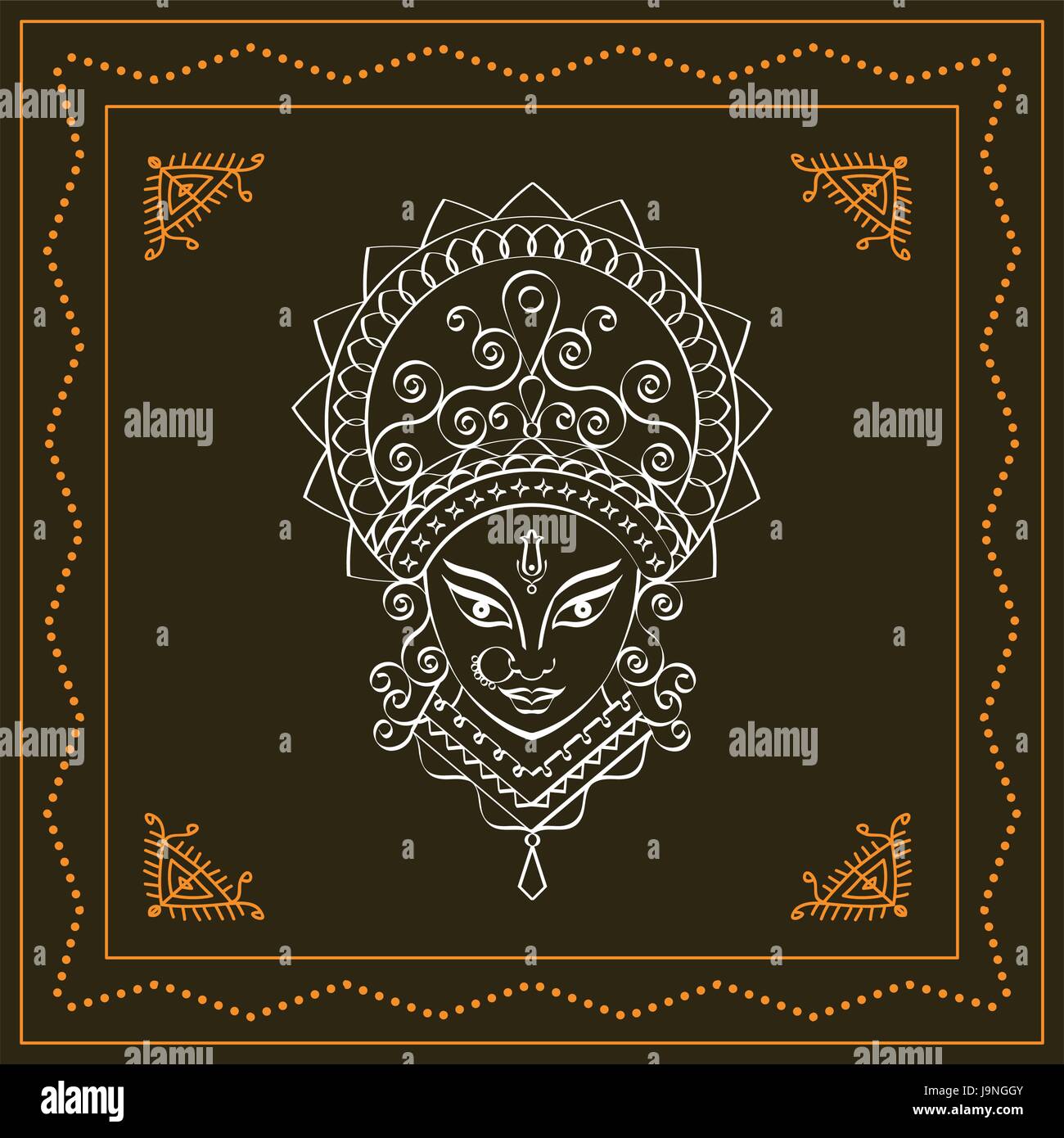 Durga Goddess of Power Vector Art Stock Vector Image & Art - Alamy