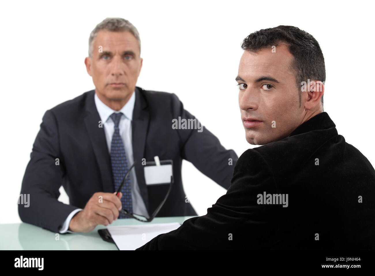 Professionals interviewing hi-res stock photography and images - Alamy