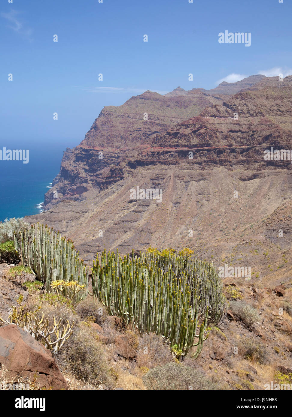 Western Gran Canaria, May, hiking route Tasartico - Playa GuiGui ...