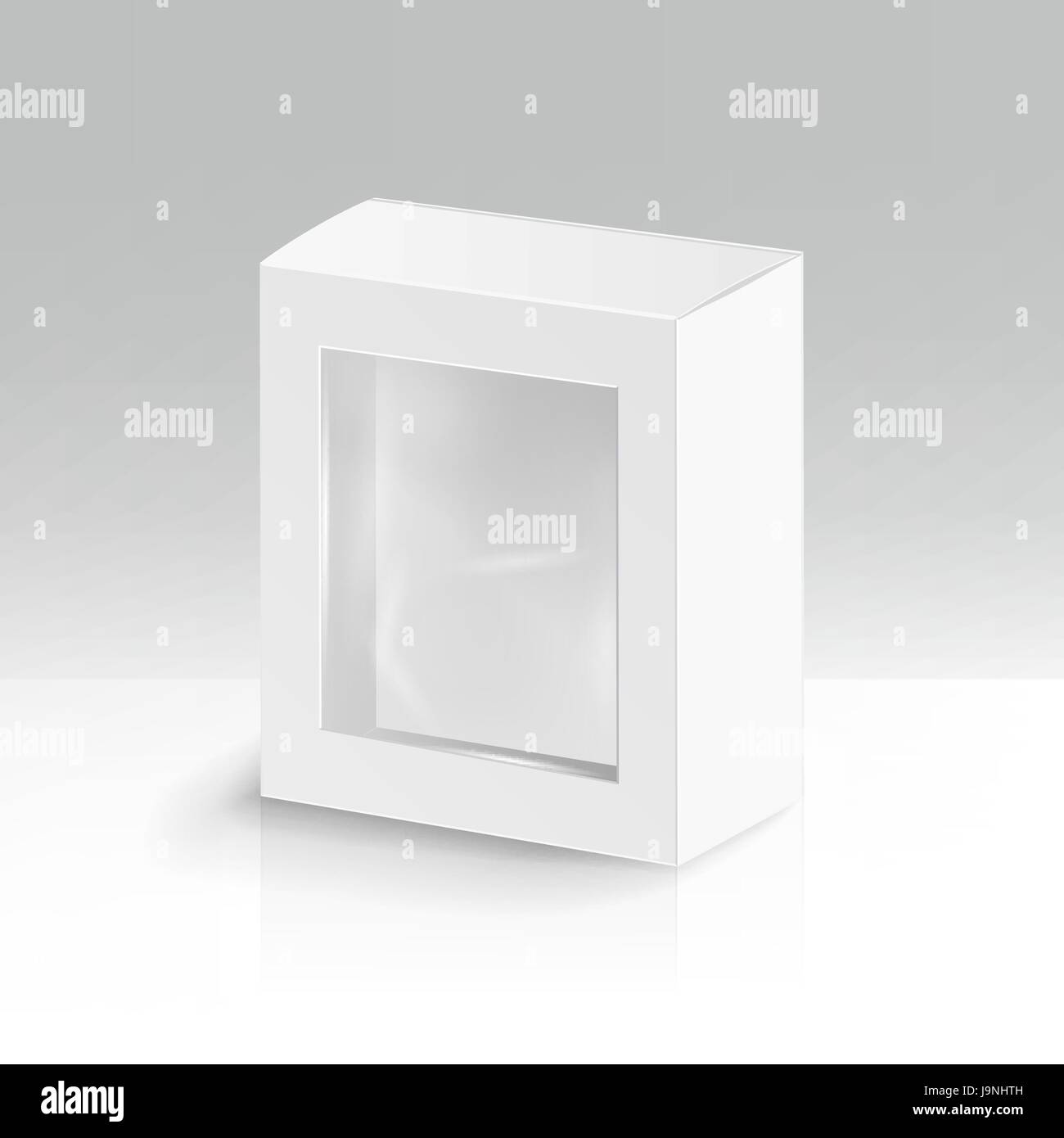 White Blank Cardboard Rectangle Vector. Realistic 3D Isolated ...