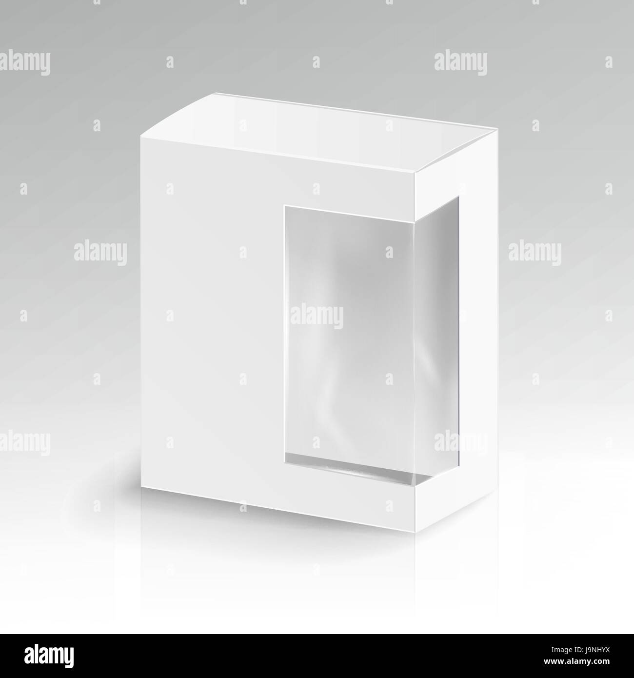 White Blank Cardboard Rectangle Vector. Realistic Mock Up White Package ...