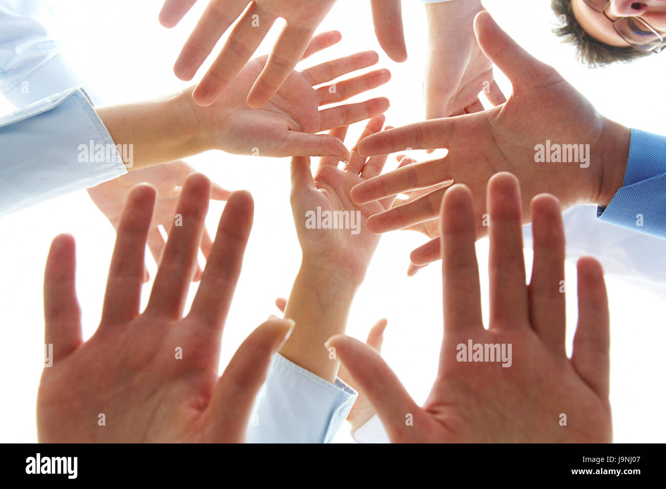 gesture, blue, some, several, a few, hand, friendship, hands, handshake ...