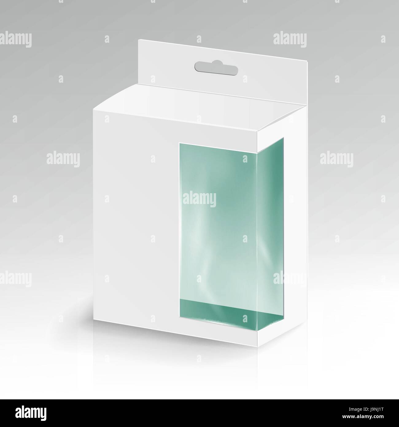 White Blank Cardboard Rectangle Vector. White Package Box With ...