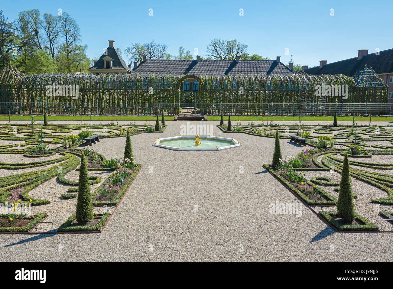 Apeldoorn, The Netherlands, May 8, 2016: Dutch baroque garden of The ...